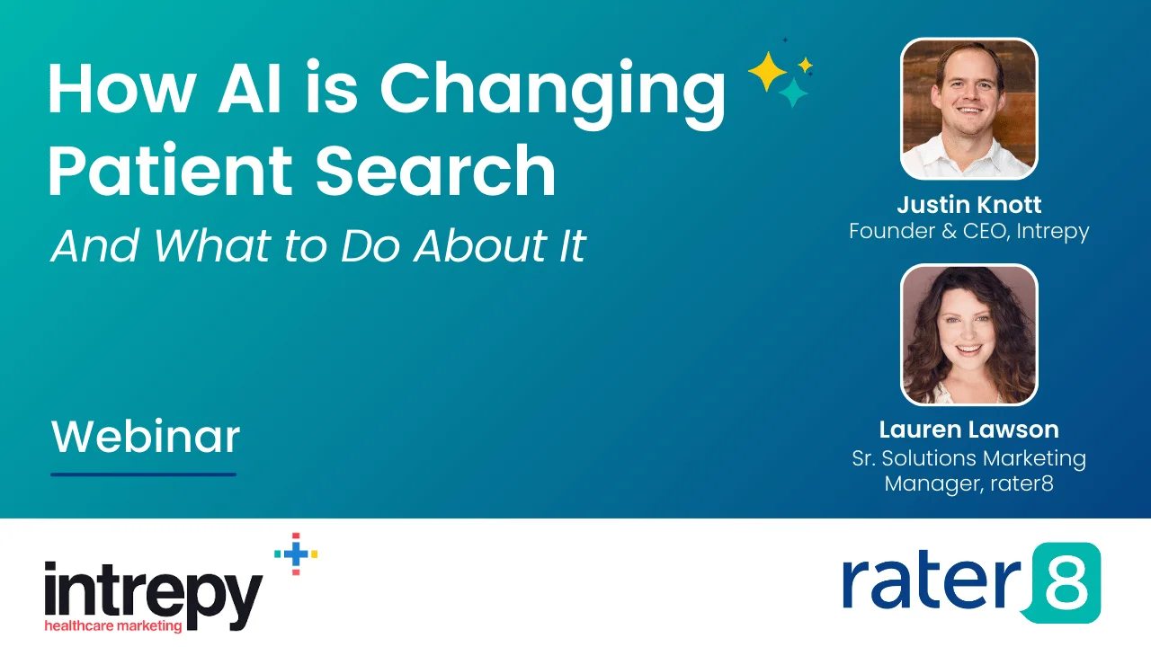 How AI is Changing Patient Search, Webinar | rater8